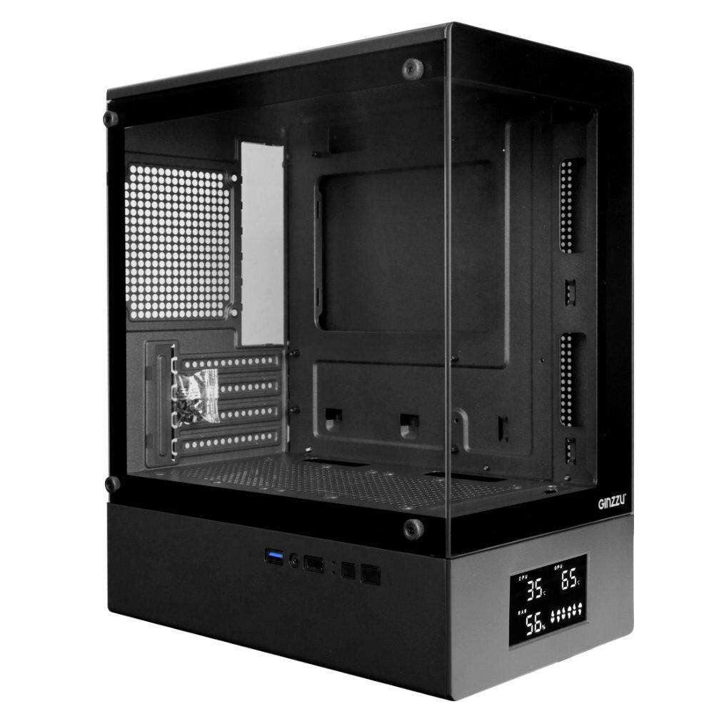 Корпус для ПК Ginzzu сталь 0.5 мм mATX 2 USB без БП