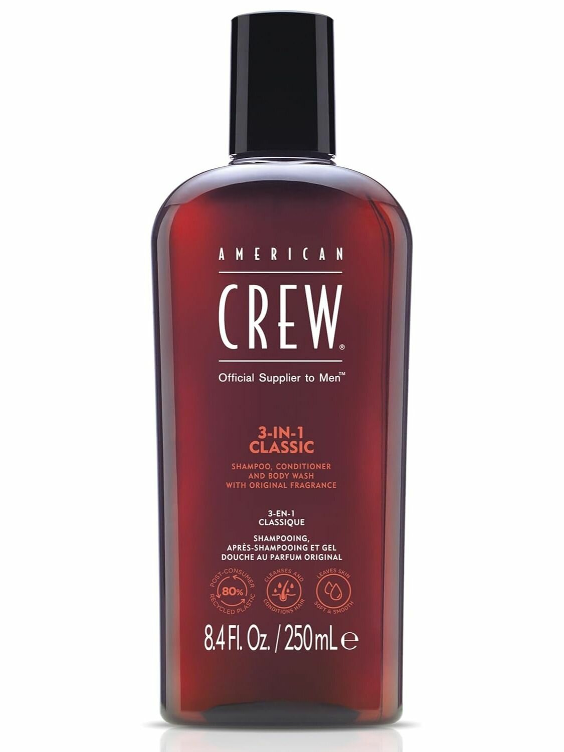 American Crew Classic 3в1 шампунь, кондиционер и гель для тела 250 мл