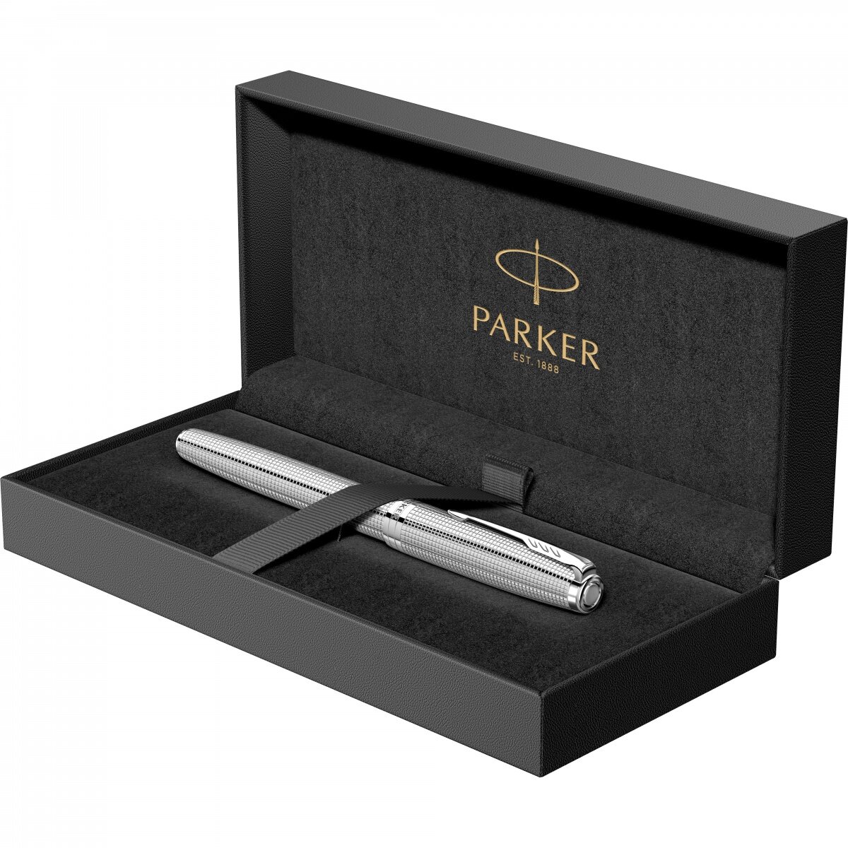 Ручка-роллер Parker "Sonnet Cisele Palladium Special Edition CT" цвет чернил черный, 0,8 мм в подарочной упаковке 2209262