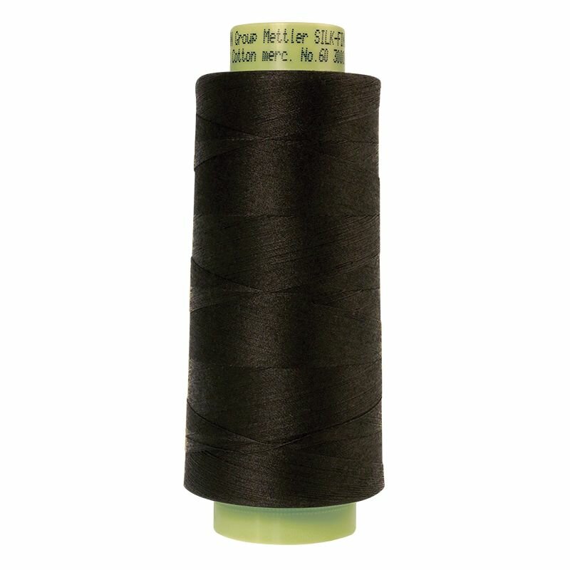 Нить для машинного квилтинга METTLER "Silk Finish", Cotton 60, 2743 м, цвет 4000, Black