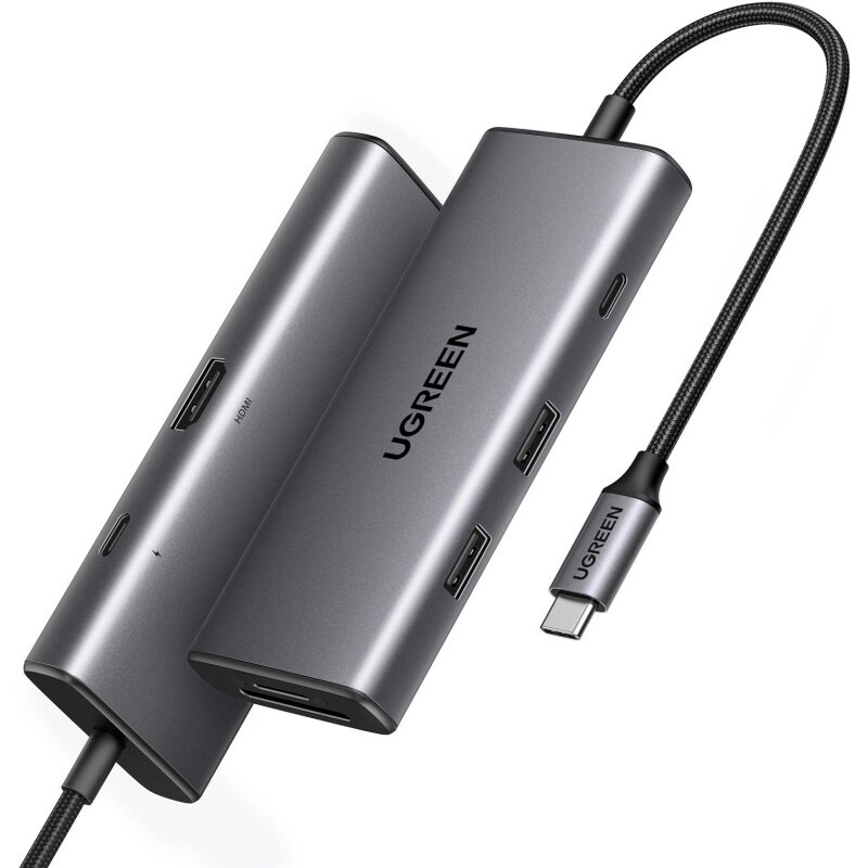 Разветвитель Ugreen USB-C To, CM498, HDMI, A+, SD, TF, PD (15531_)