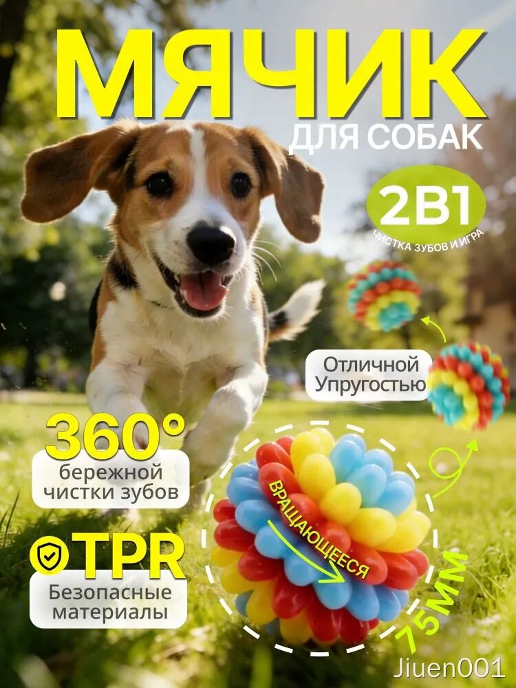 Mячик для собакИгрушка-суккулент из TPR для зубов и игр