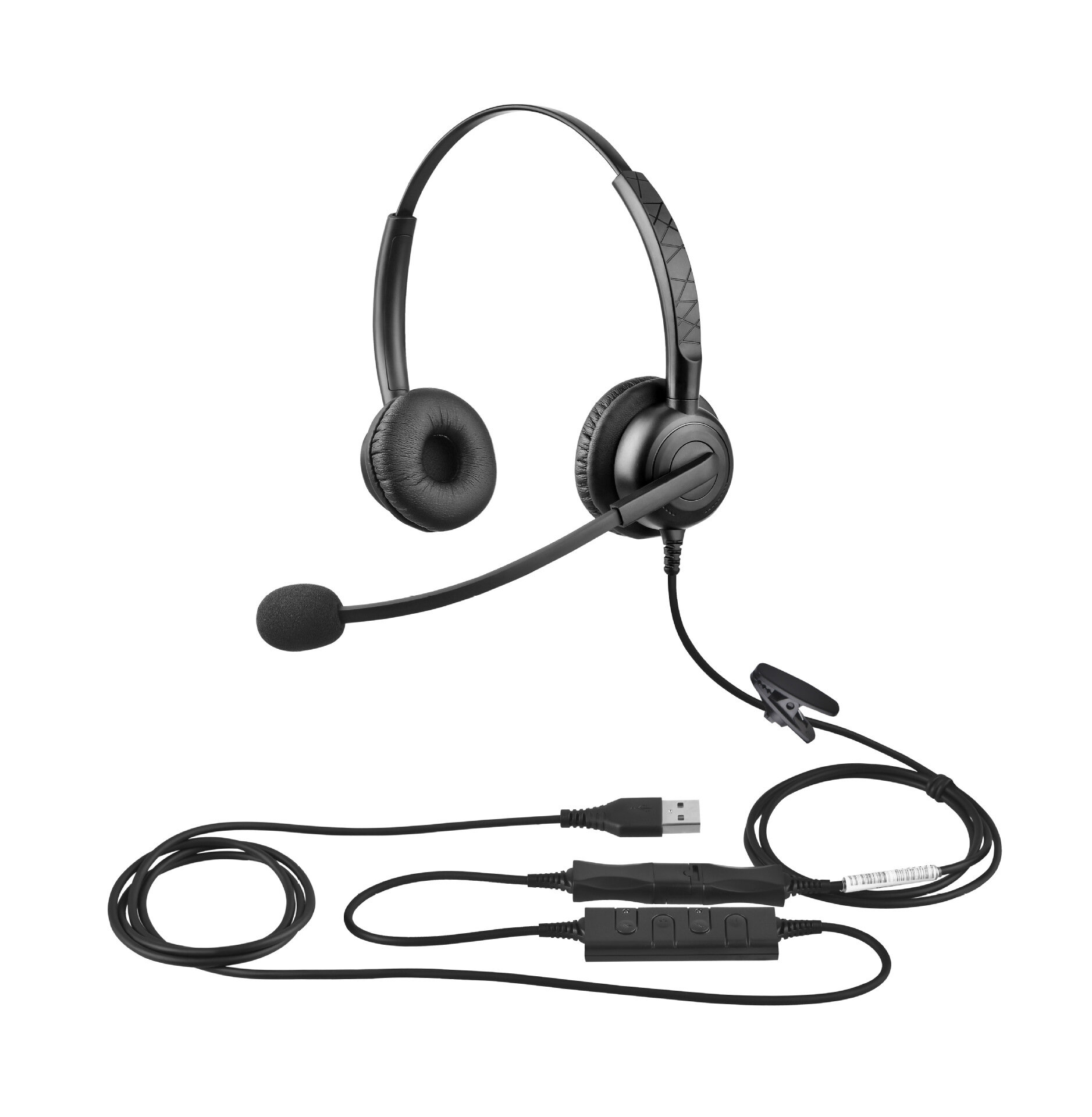 Наушники для колл-центра B25QD--USB с шумоподавлением и регулировкой громкости для подключения через USB