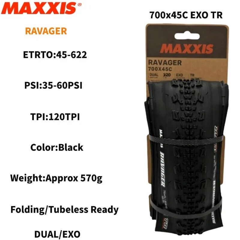 Maxxis RAVAGER Gravel шина 700x/40C/45C/50C SilkShield/EXO/TR 700x45C EXO TR
