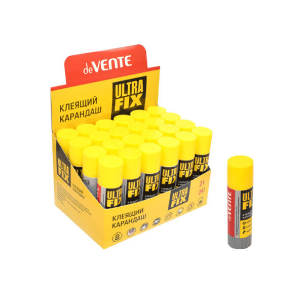 Клей-карандаш deVente Ultra Fix 21гр, основа PVA, количество: 24 шт