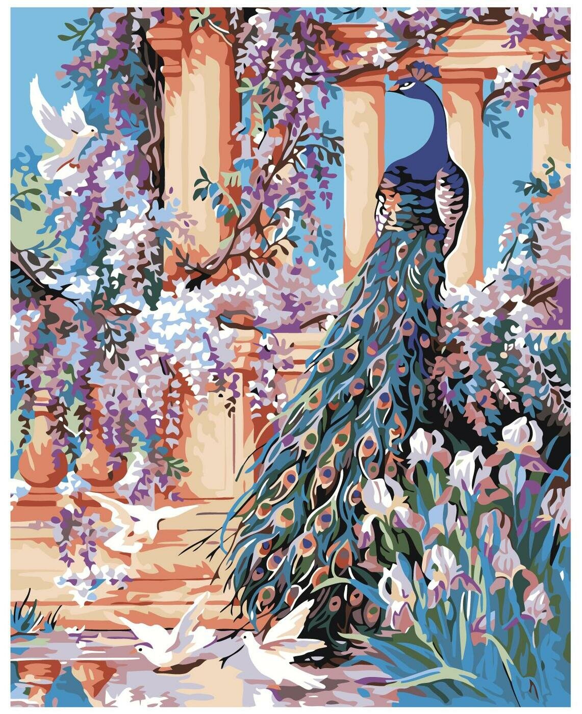 Картина по номерам, 40 x 50, ARTH-PavlinAH, павлин