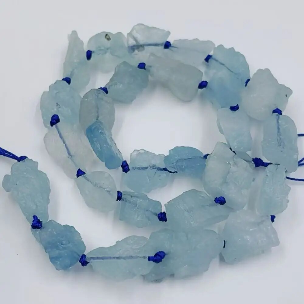 Бусины из кварца 38 см для бижутерии 9 Aquamarine 10-12mm