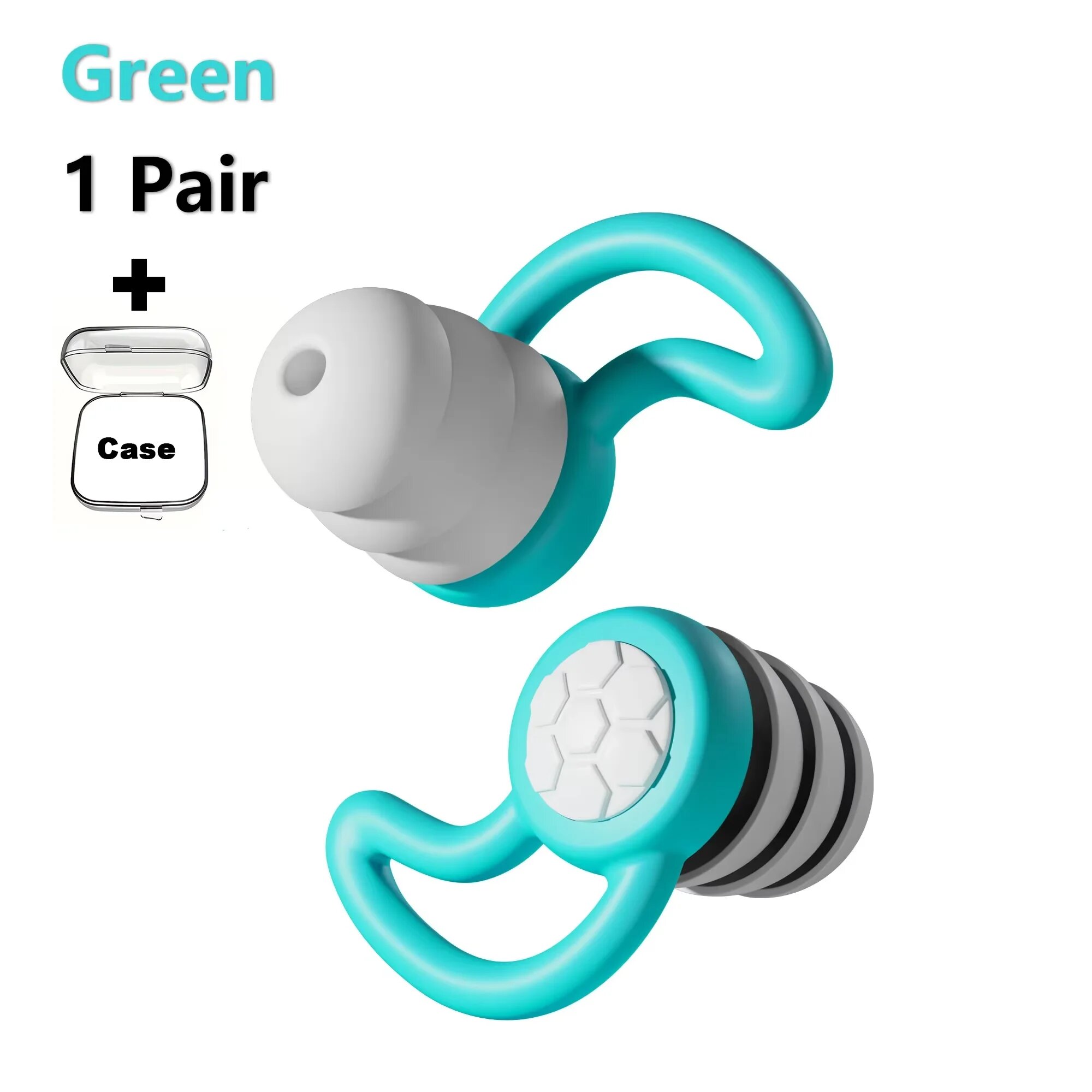 HUAK3 Многоразовые Силиконовые Беруши Зеленый, Green