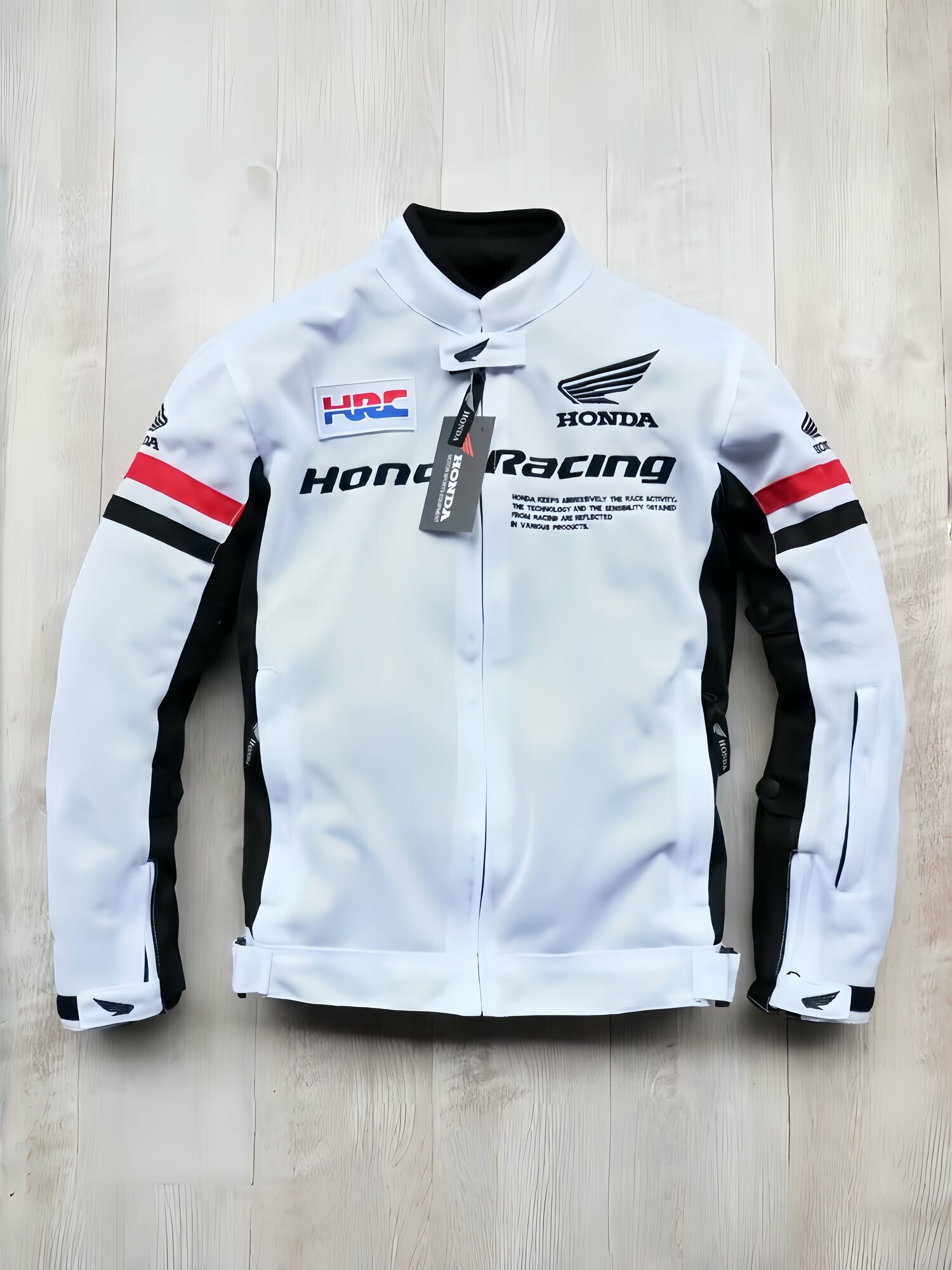 Куртка мотоциклетная Honda Racing HRC Black Jacket, мужская, полиэстер, Подходит для лета