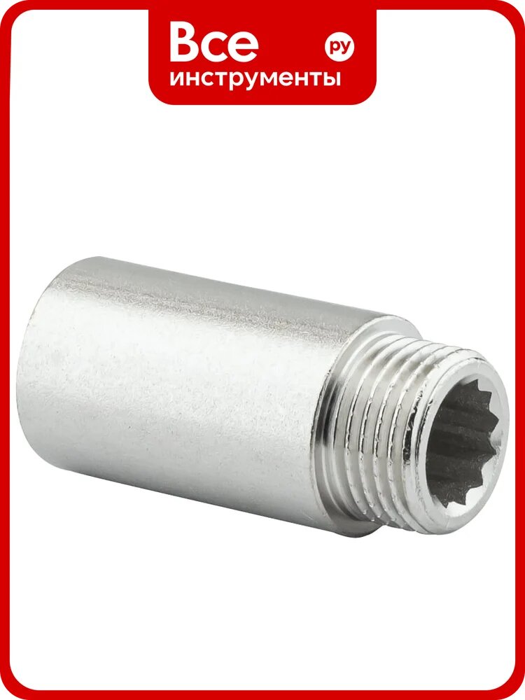 Удлинитель никелированный PROFACTOR в/н 1/2" - 40 мм PF TF 100.40, профессиональный класс, из никелированной латуни