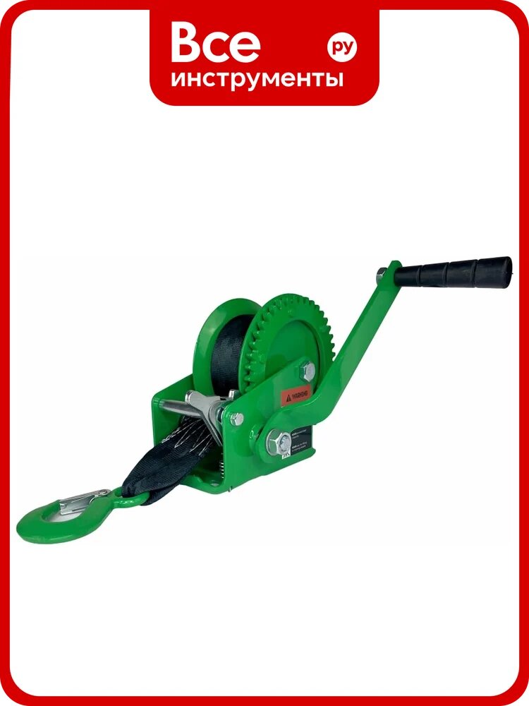 Ручная барабанная лебедка HITCH HW 500 кг, лента 10 м SZ073173