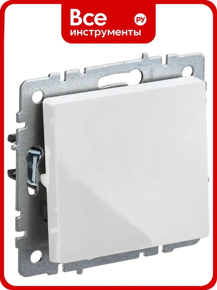 1-клавишный выключатель IEK Brite 10а вс10-1-0-брб белый BR-V10-0-10-K01 пластик и металл, защита