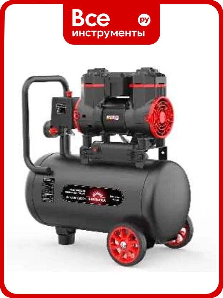 Компрессор SUNREKA GFC190/20DS, поршневой, безмасляный, 20л, 190л/мин, 2800об/мин