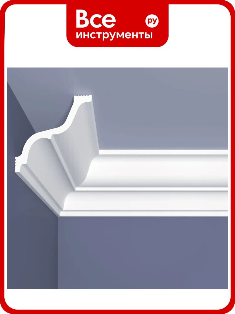 Потолочный плинтус bello deco С 16/85 85/85 00-00104316, влагостойкий полистирол высокой плотности