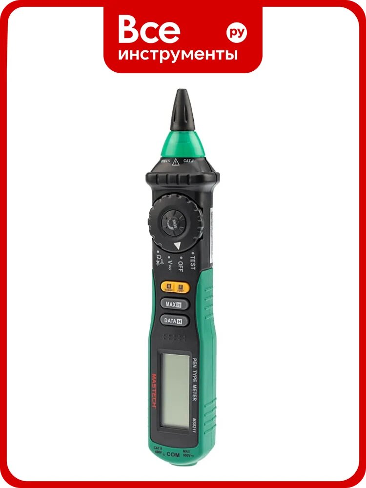 Цифровой мультиметр Mastech MS8211 M127 с измерением переменного напряжения, функцией диод‑теста и защитным холстером
