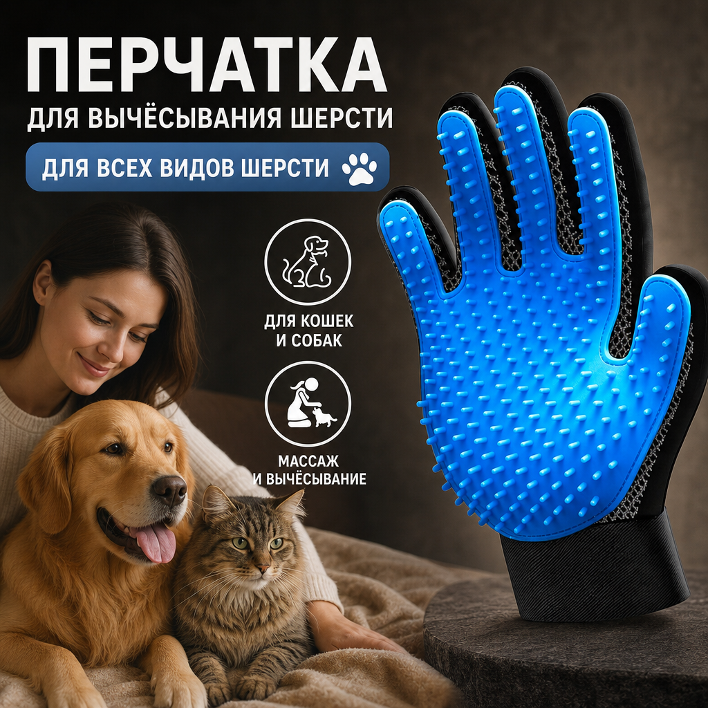 Профессиональная щетка для груминга собак, легко чистить, самоочищающаяся