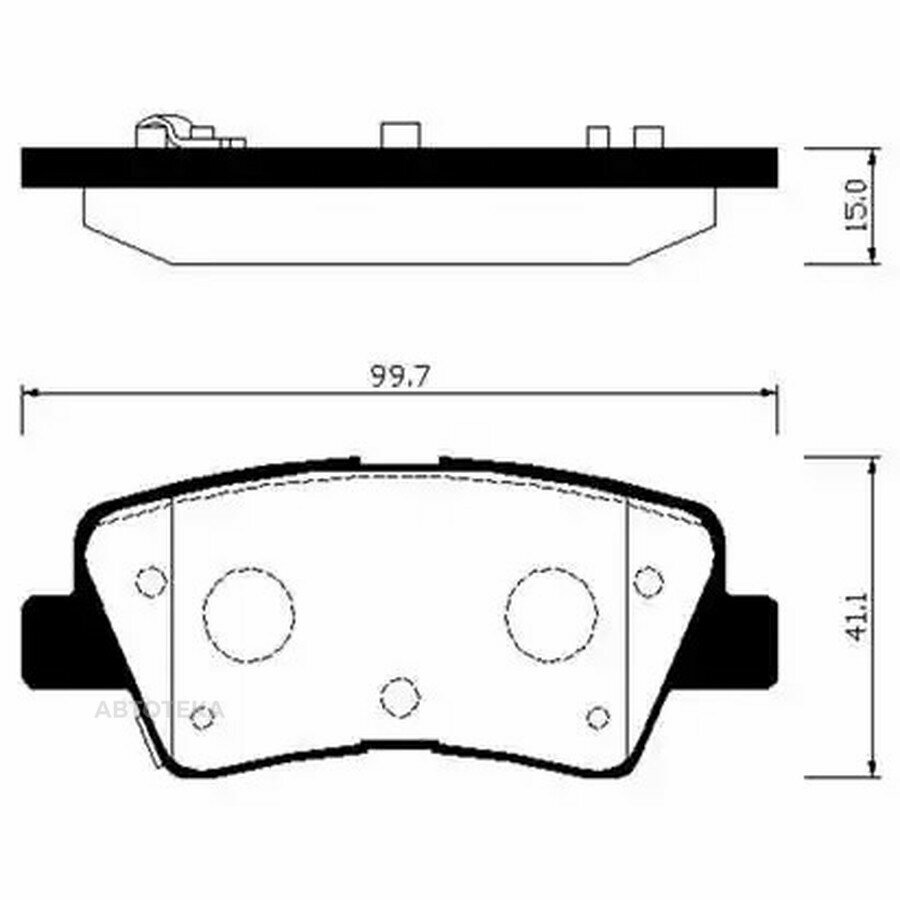 Колодки тормозные HSB HP0046 HYUNDAI ACCENT 11-, ELANTRA 11- / KIO RIO 11-, SOUL 09-