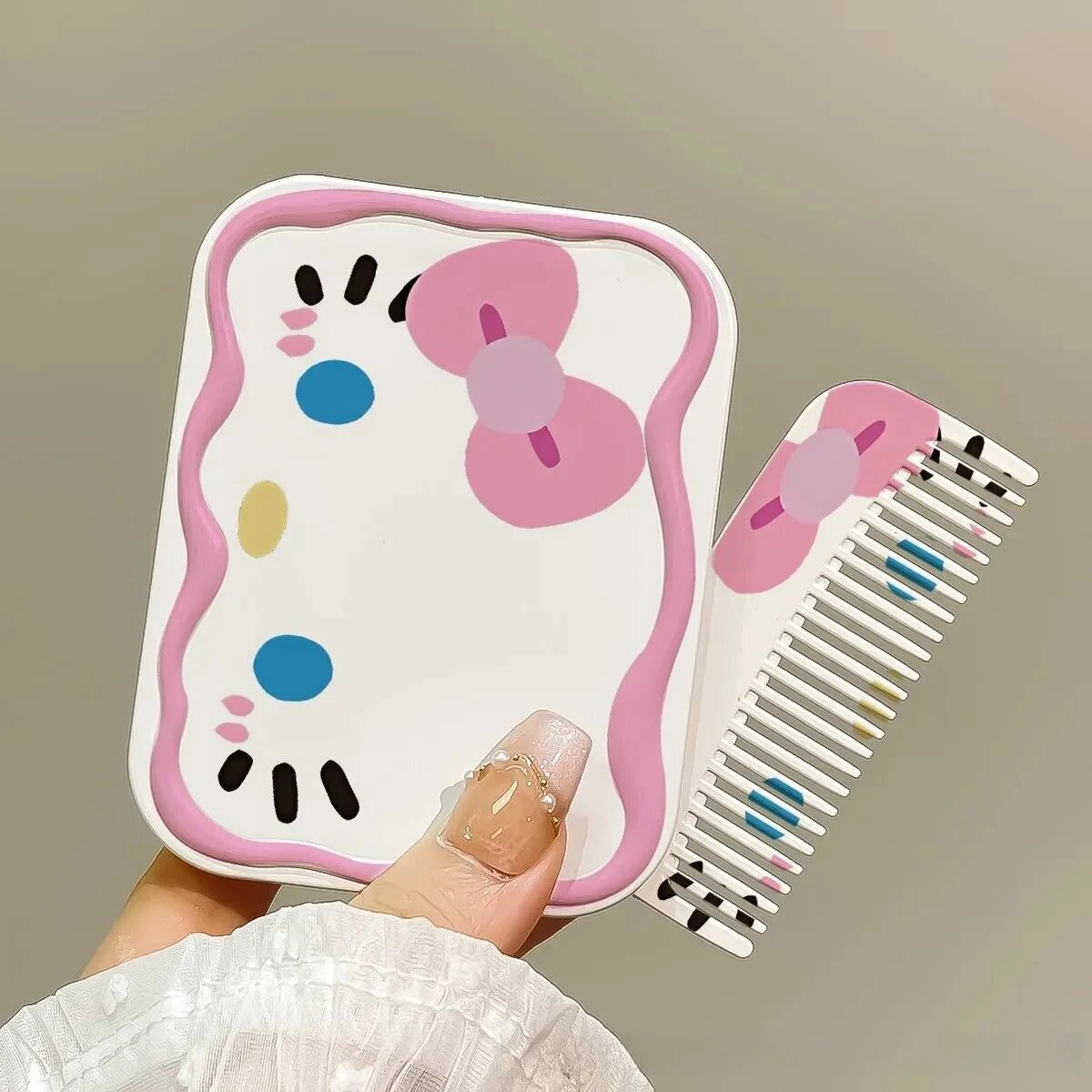 Зеркало складное Hello Kitty розовое, Цвет: 14