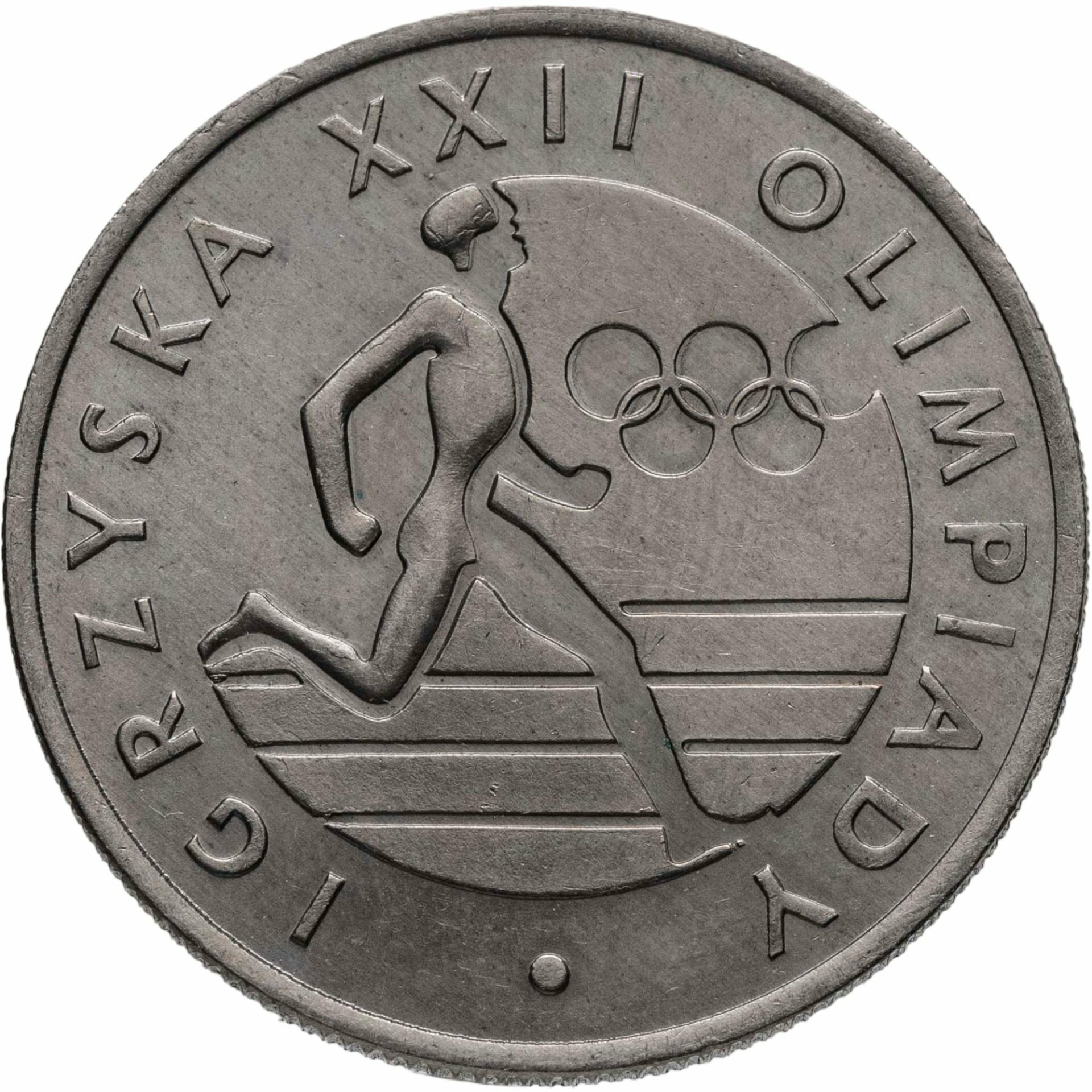 Польша 20 злотых 1980 "XXII летние Олимпийские Игры, Москва 1980", Мельхиор медь-никель, в сохранности AU
