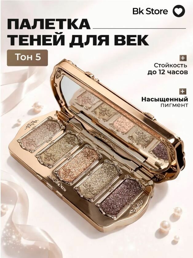 Набор спарклов для глаз Wei Ni Xiao Xiong 5 оттенков, тон 05