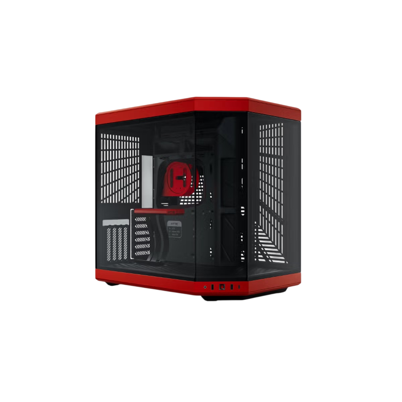 Корпус без блока Case HYTE Y70, Midi-Tower, TG, no fans, 2xUSB-A 3.2, 1xUSB Type-C, E-ATX, ATX, mATX, mITX Black Cherry CS-HYTE-Y70-BR