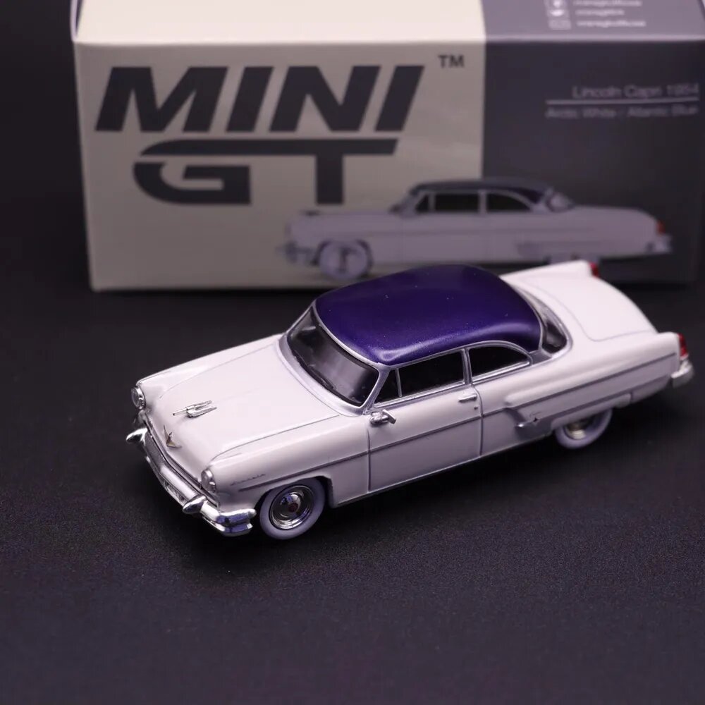 Машинка MINI GT 1/64 Lincoln Capri 1954 Cream color #631 Die-cast Alloy Car Model Collection Gift