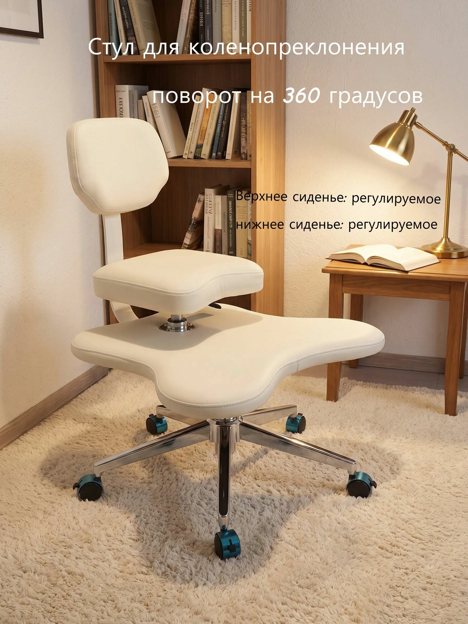 Стул Damedai, металл, искусственная кожа, с регулировкой высоты, для офиса