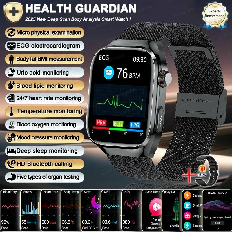 Smartwatch TK17 Health Black Mesh Belt