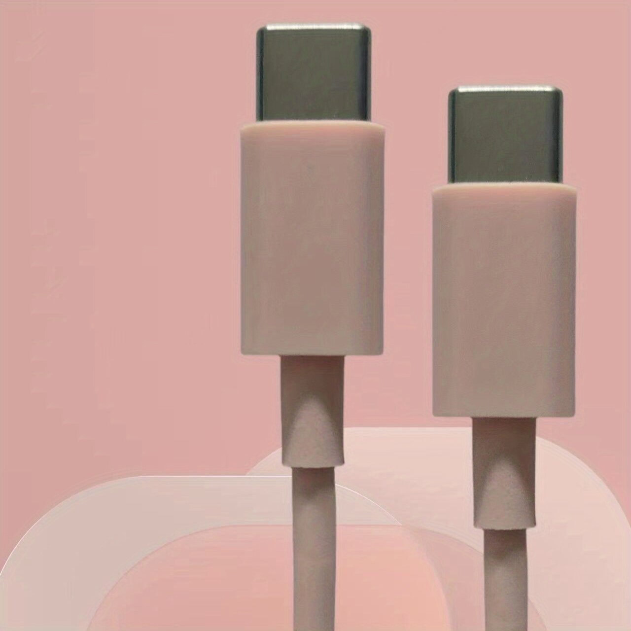 Кабель USB Type-C двойной для зарядки PD, длина 1 м, цвет розовое золото, для Huawei, Xiaomi, Samsung и Apple MacBook