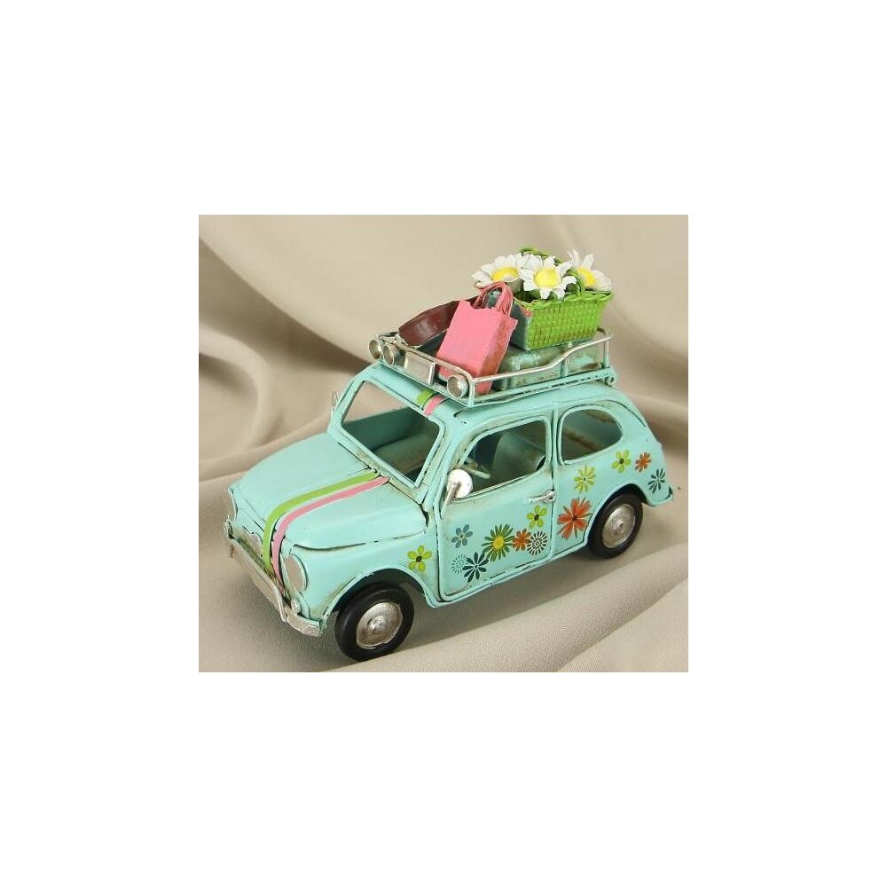 R&D RD-2404-S-2348 Декоративная модель, fiat 500 60-е гг. xx в, голубой с багажником, r&d