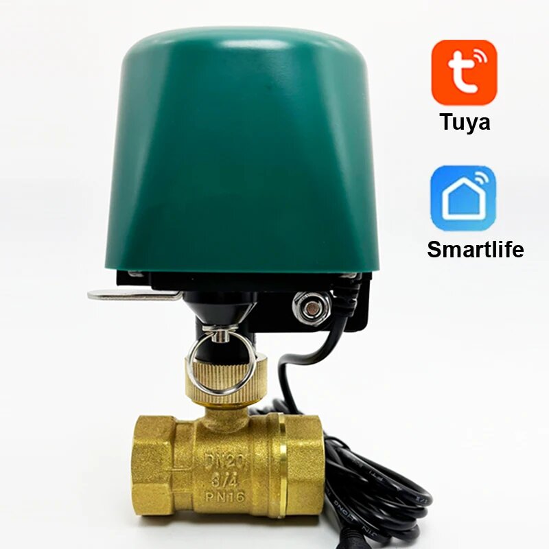 Умный Контроллер Водяного Клапана Tuya ZigBee С Wi-Fi, Таймером, Автоматическим Включением/выключением, 12В 1А, Вилка EU