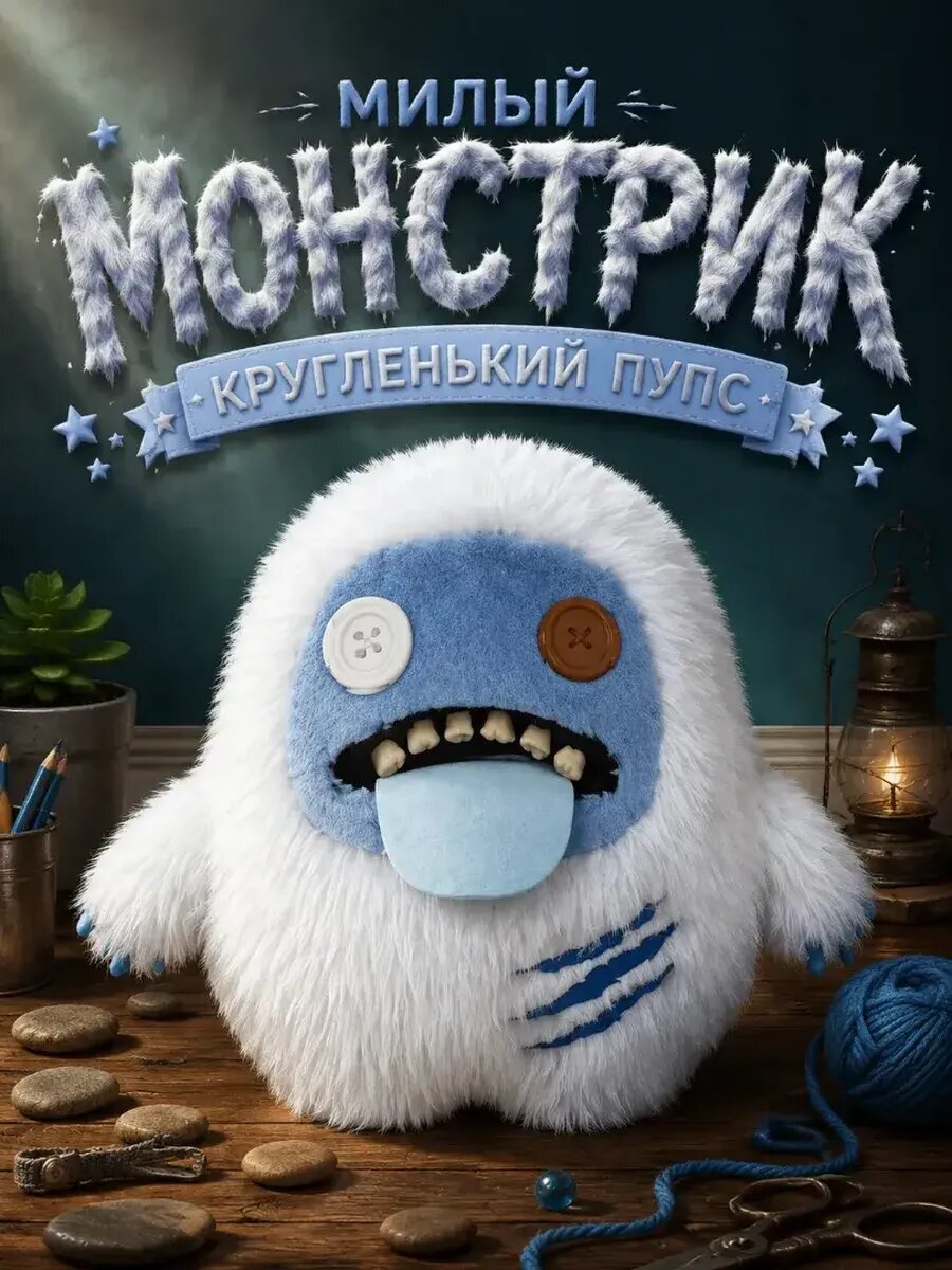 Fuggler Милые зубастые монстры, серия «Большие упругие гиганты» — Снеговик 38cm