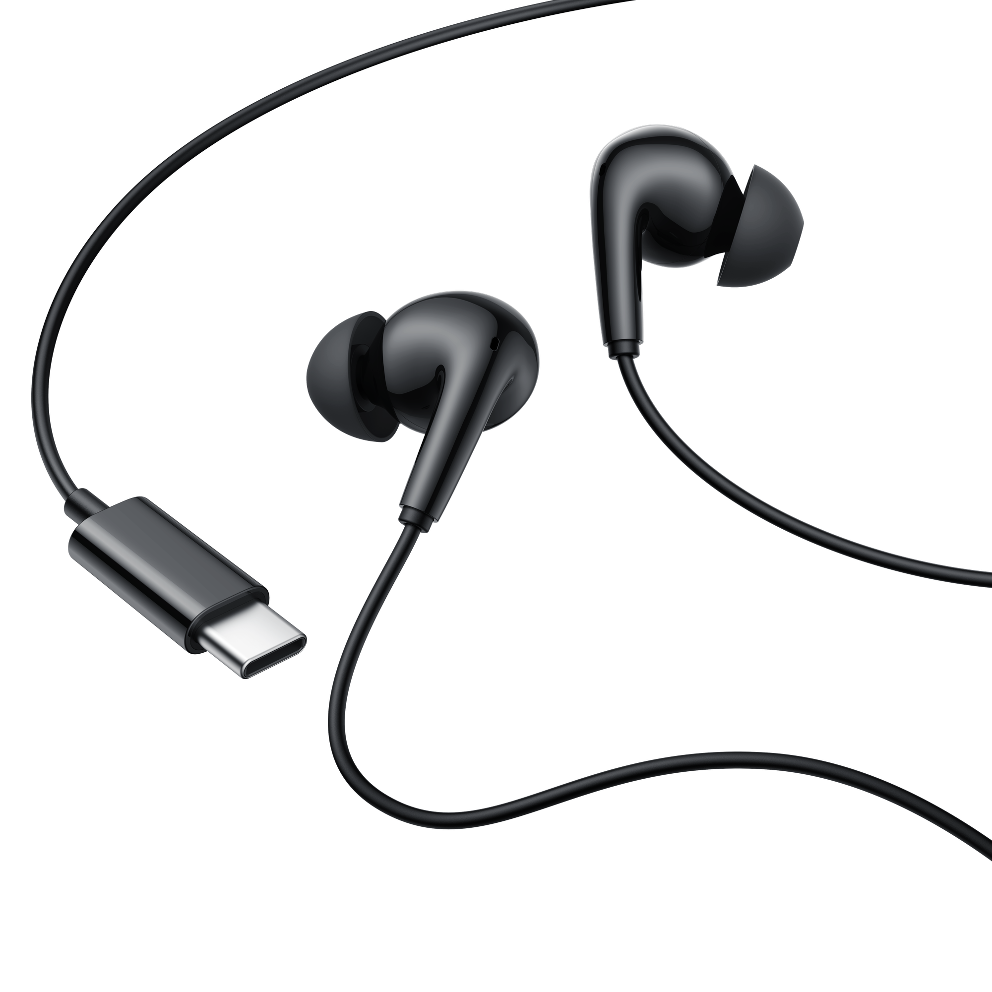 Наушники EDIFIER P230 USB-C Чёрный, проводные, IP54, пульт управления на кабеле — фото 1