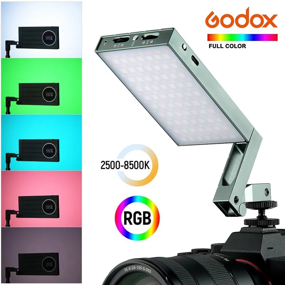 Годокс М1 Мини RGB светодиодная лампа с регулируемой температурой и яркостью
