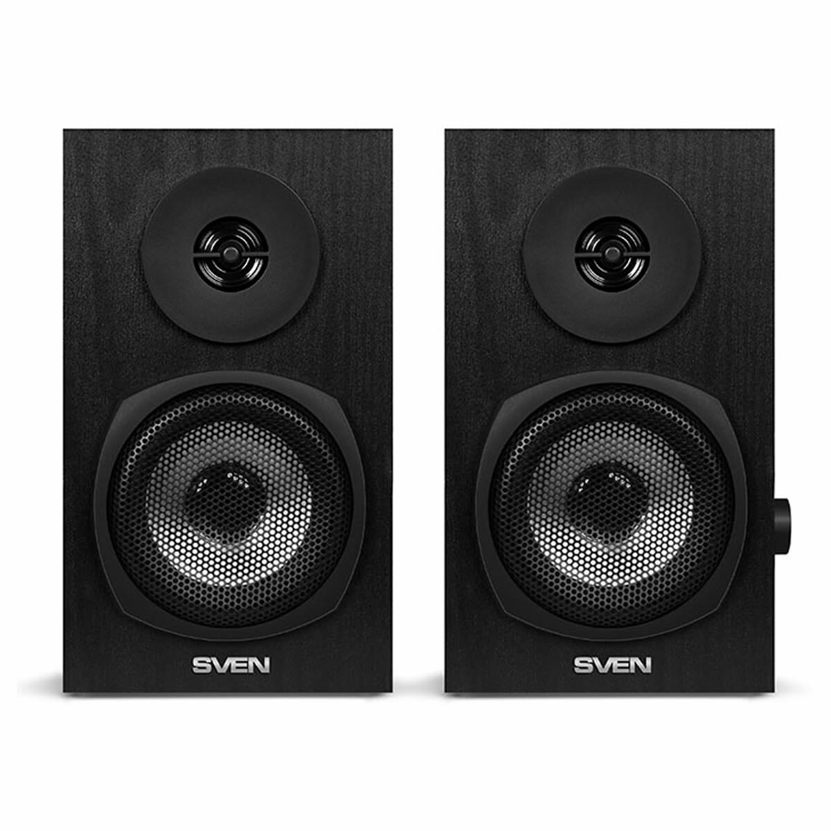 Колонки Sven SPS-575, 2x3W, деревянный корпус, питание через USB, черный (SV-016166)