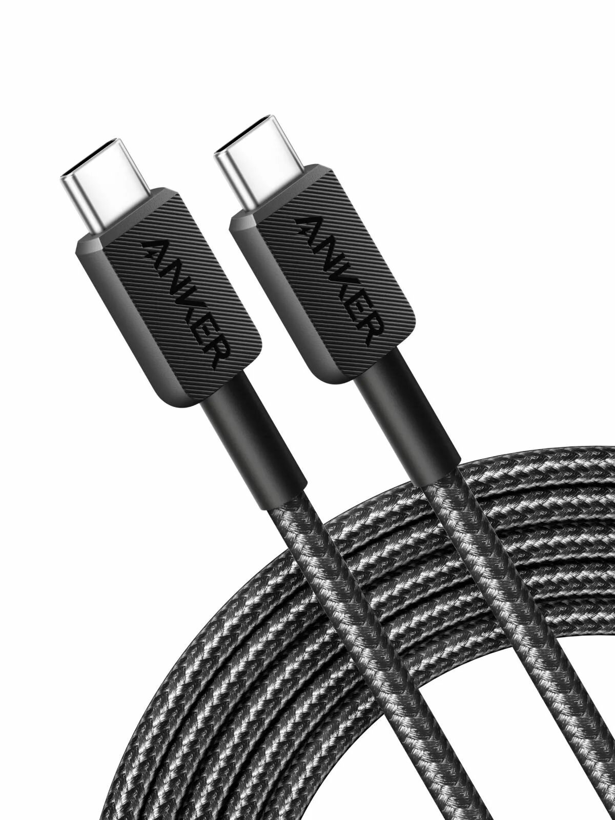 Кабель Anker 322 (A81F6G11) USB-С to USB-C 60 Вт 1.8 м, нейлоновый для iPhone 15 16, MacBook, Samsung S25 S24 S23, Pixel, iPad