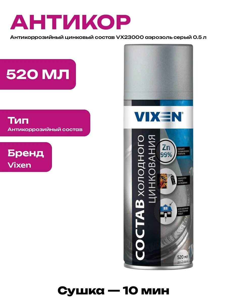 Цинк спрей для наружных элементов кузова холодное покрытие