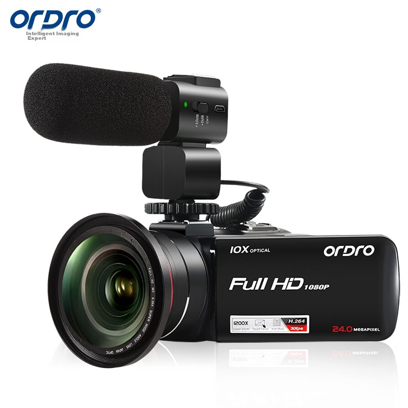 ORDRO Z82 профессиональная HD камера для трансляции и записи 10x оптический зум 120x интеллектуальный зум портативный