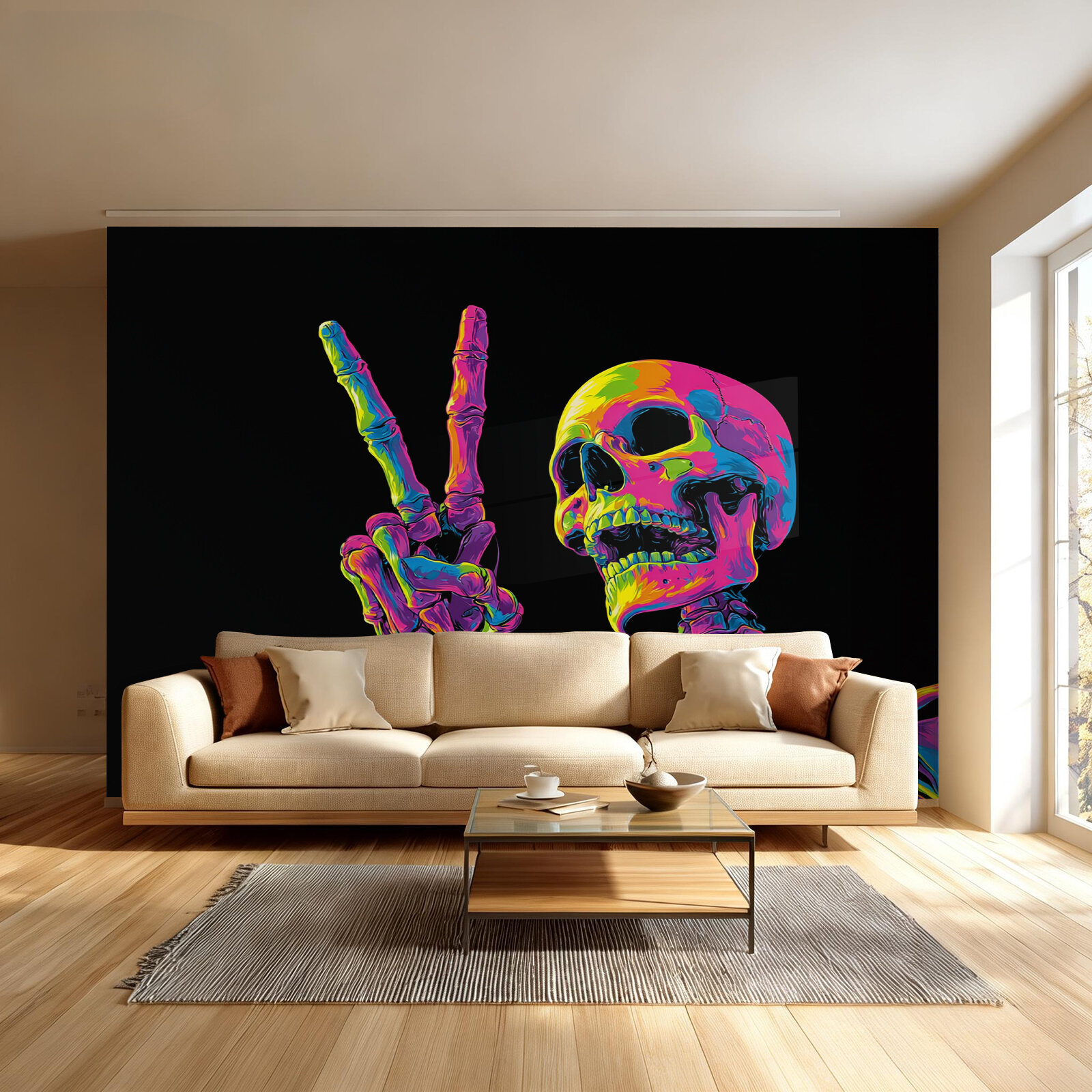 Фотообои 3D Готический Череп флизелиновые, Утолщенный матовый 194х136CM