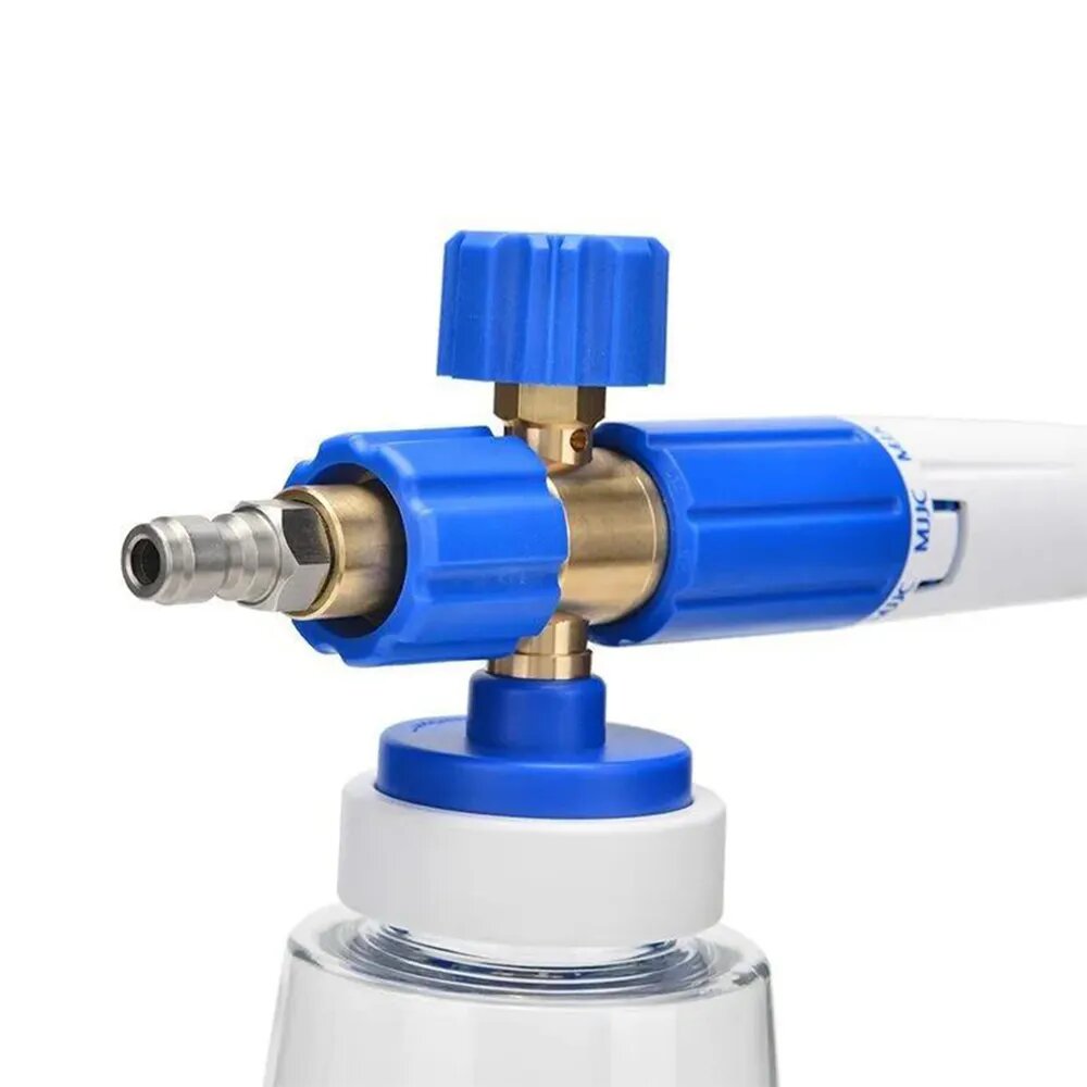 MJJC Foam Cannon S V3.0 Аксессуар для минимоек, пеногенератор, ABS пластик, прозрачный, синий — фото 1