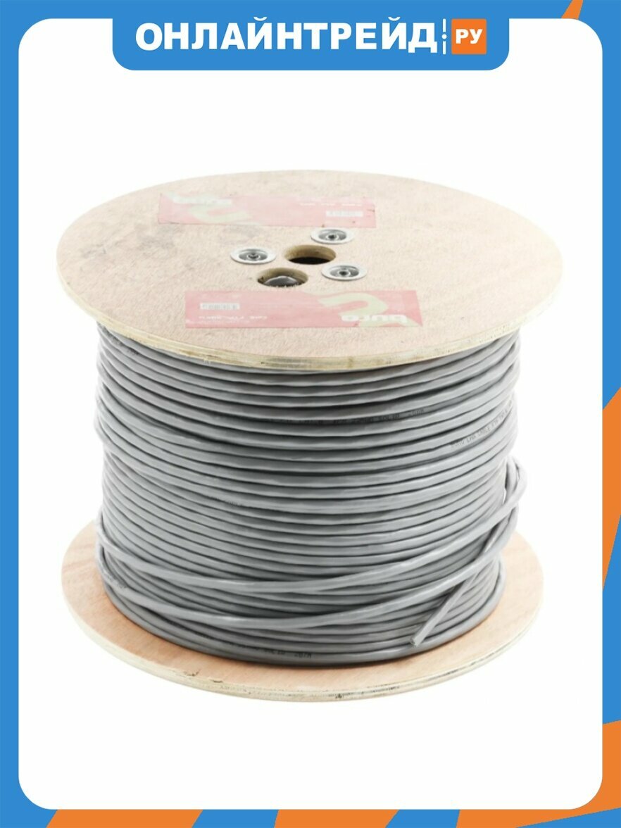 Кабель сетевой Buro BU-COP-055-FTP FTP 4 пары cat.6 solid 0.55мм Cu 305м серый