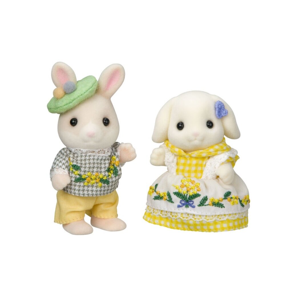 Sylvanian Families Маргарет Кролик и Кролик с Нескладными Ушами Мимоза Вышивка Подарочная Набор Куклы Плюшевый Украшение