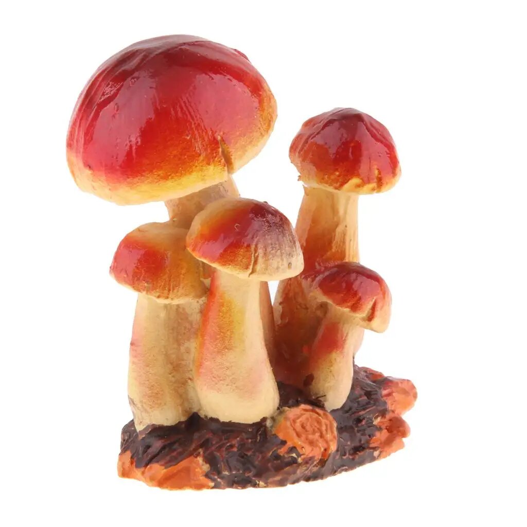Фигурки грибов из смолы Kesoto Yellow Red B