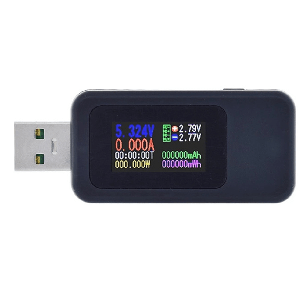 10 в 1 USB тестер DC цифровой вольтметр амперметр измеритель напряжения и тока для power bank зарядного устройства, черный