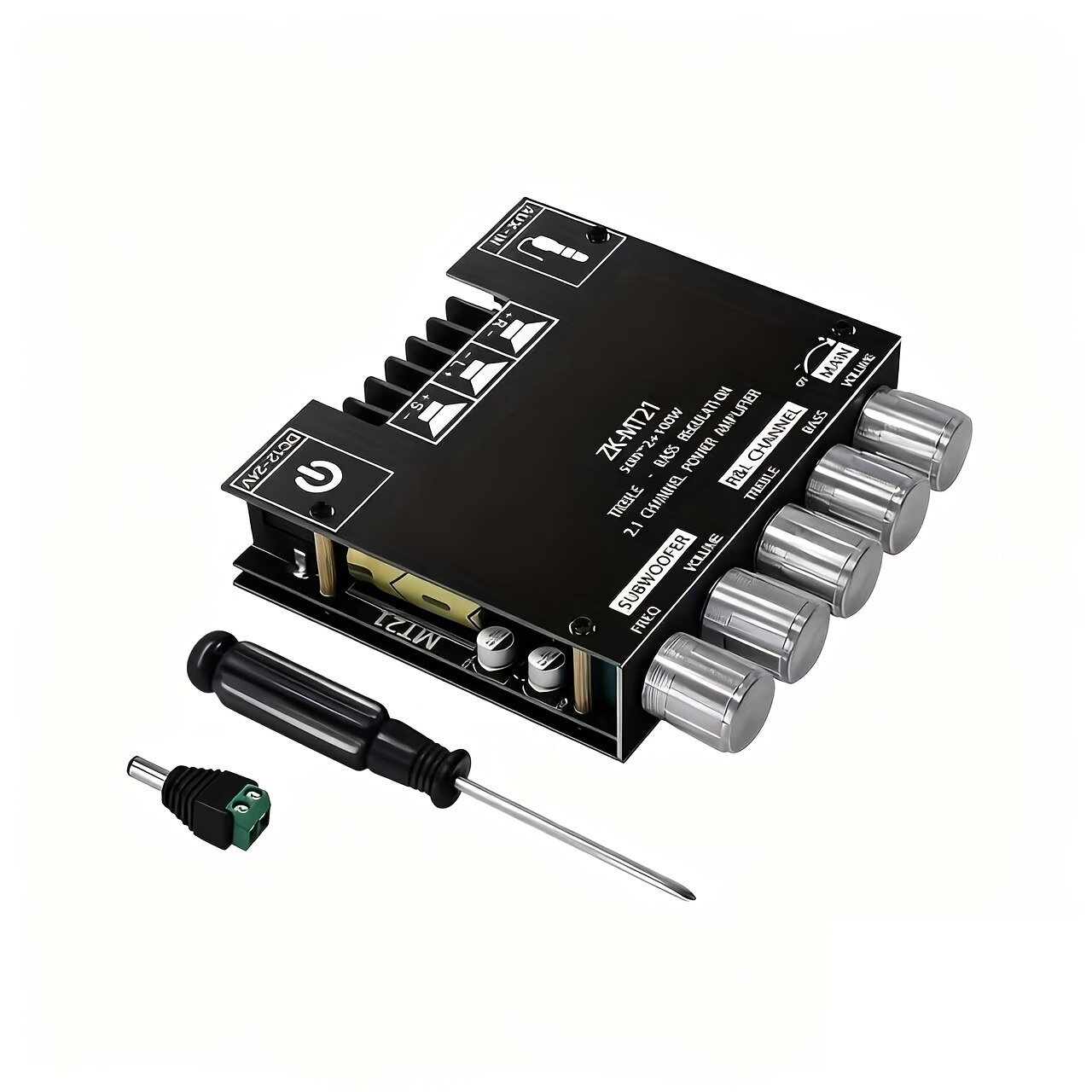 Беспроводная цифровая усилительная плата 2.1 канала, HIFI модуль сабвуфера ZK-MT21