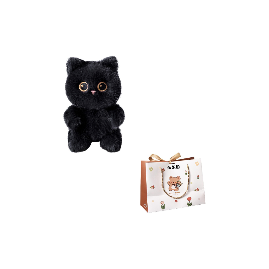 LELEYU Precious Gem Маленький Черный Кот Плюшевые Брелки 15cm