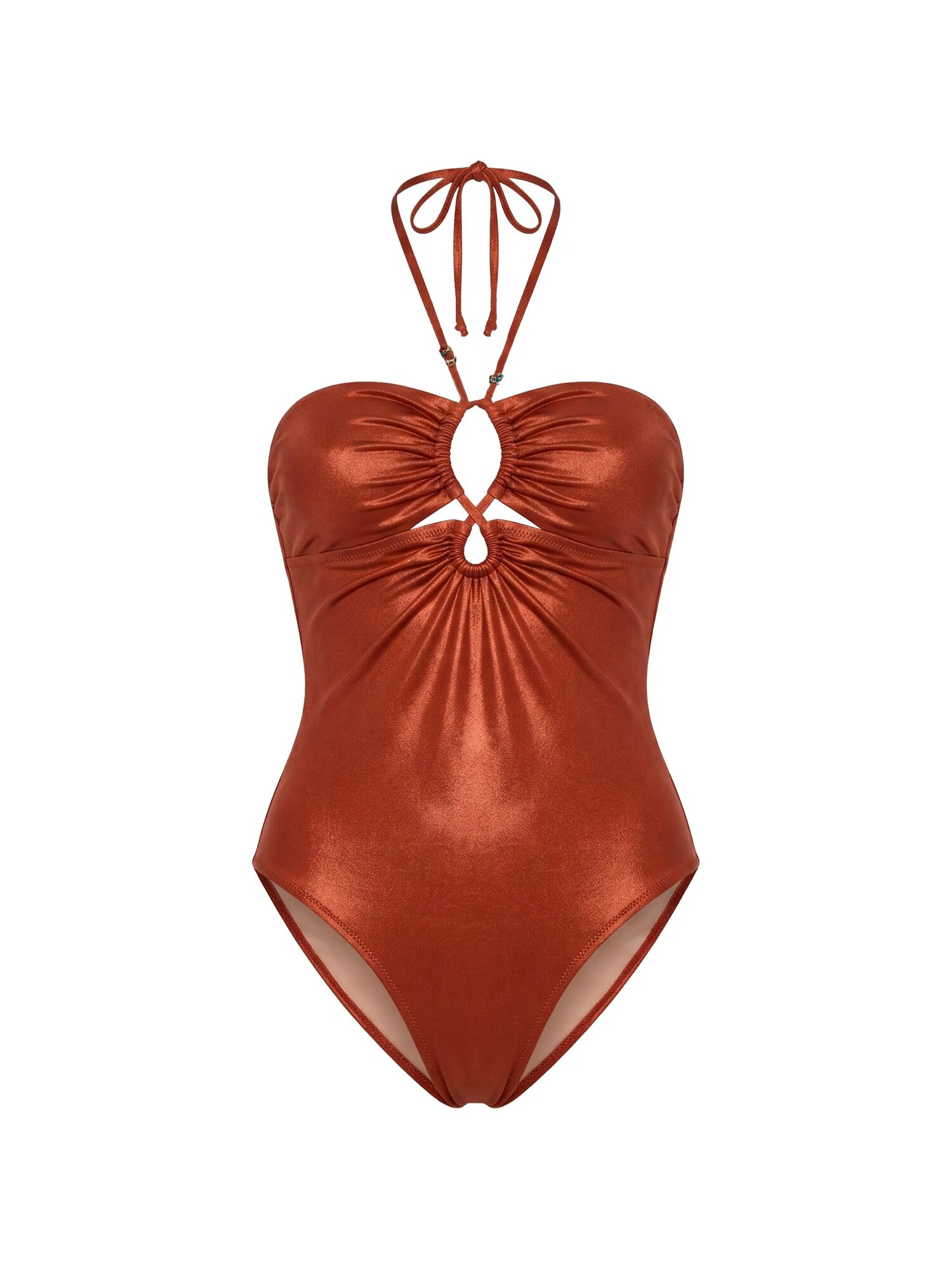 Купальник Cut-out ruched swimsuit