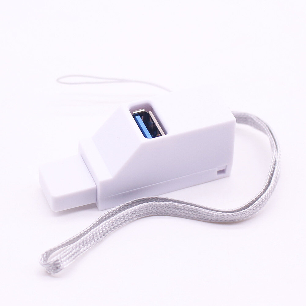 USB 3.0 разветвитель-адаптер, мини-удлинитель с 3 высокоскоростными портами, для ПК и ноутбука, с картридером, белый
