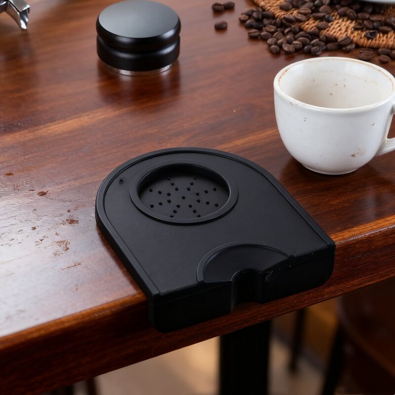 Силиконовый коврик для темпер-пресса кофе Small Black, нескользящие уголки, для эспрессо-машины, дома и для коммерческого использования