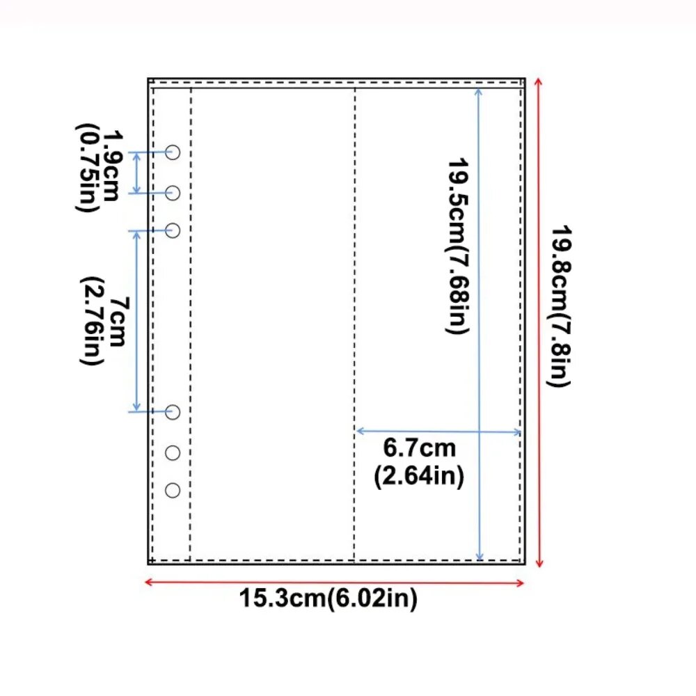 Прозрачные листы для фотоальбома A5 из полипропилена 2pockets B